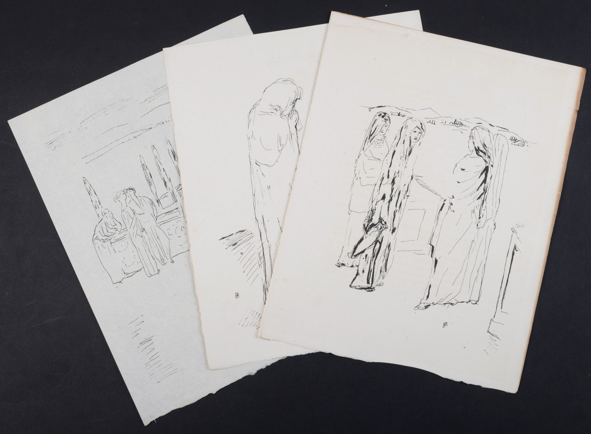 Pierre Bonnard - La Vie de Sainte Monique #10, 1930 - Set of 3 lithographs